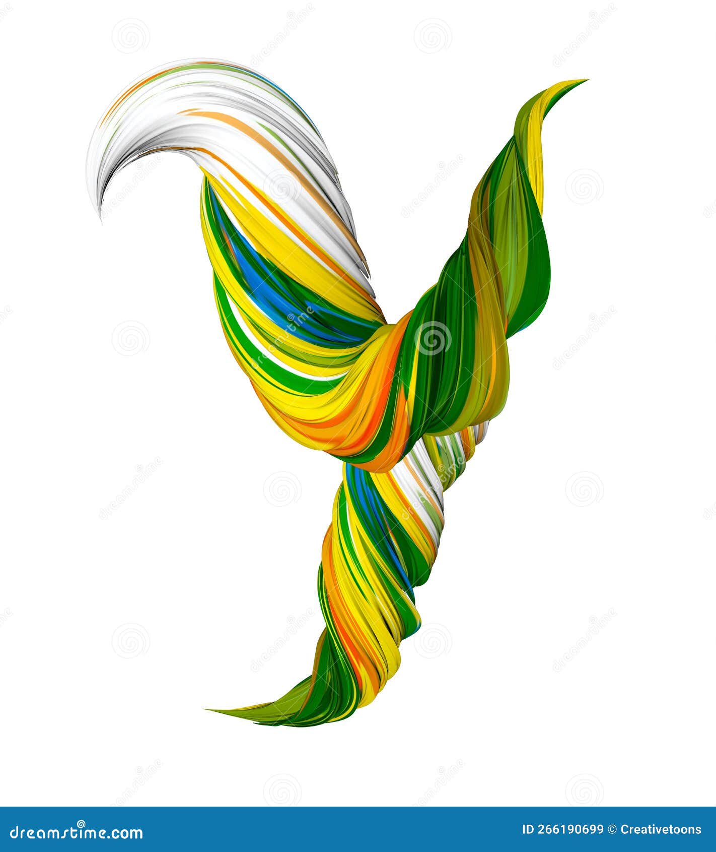 Painted 3d Letters, Acrylic Letter Y. Green and Yellow Letter Stock ...