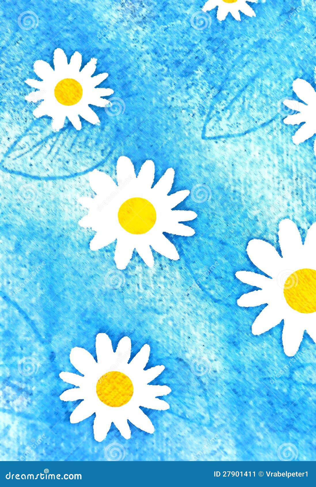 Painted daisies stock illustration. Illustration of herbal - 27901411