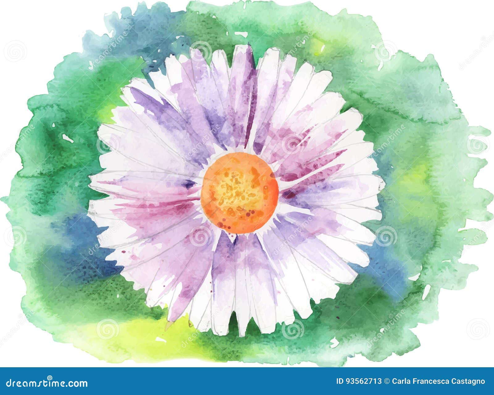 Painted daisy vector stock vector. Illustration of texture - 93562713