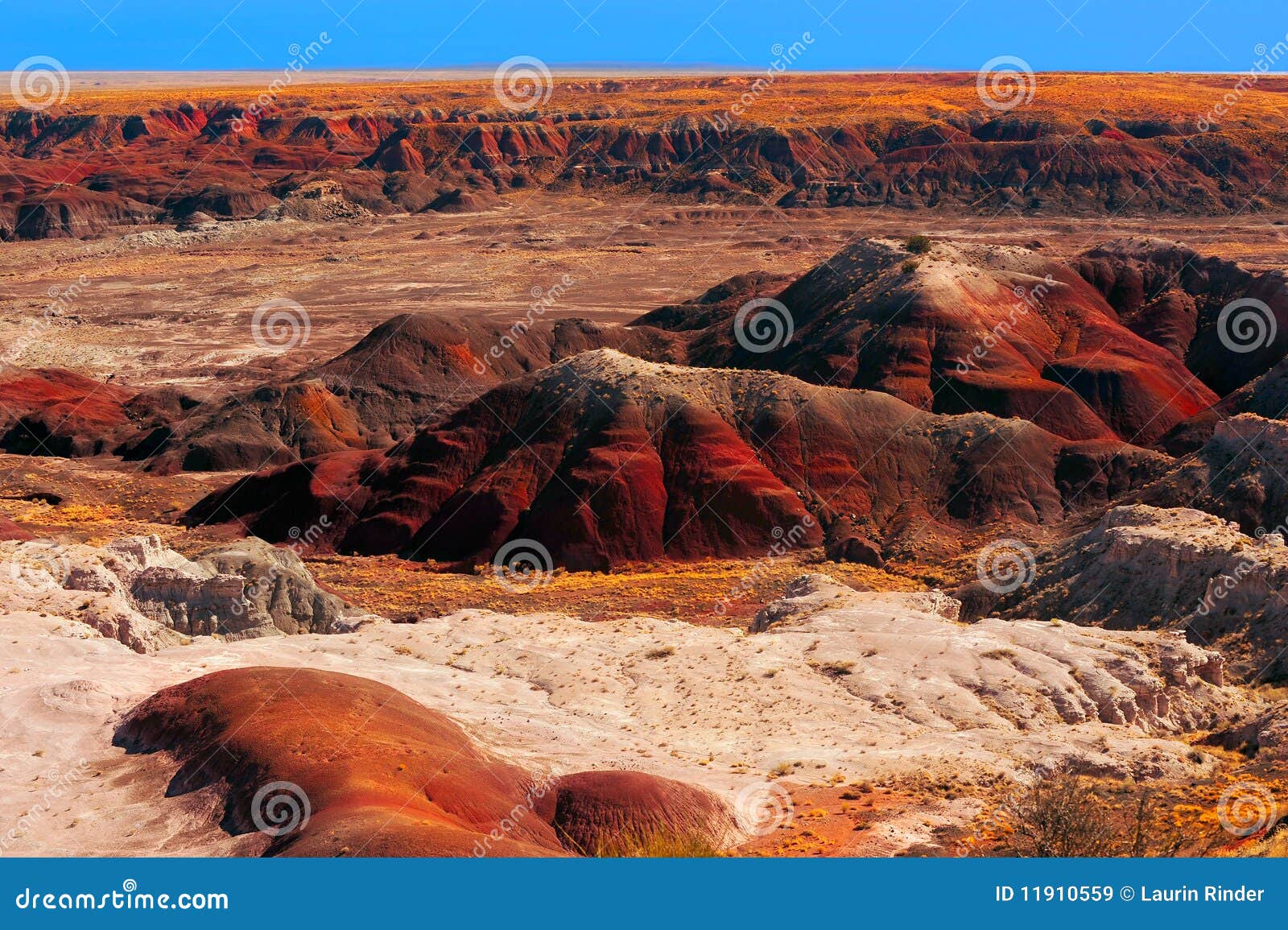 Painted Desert stock image. Image of landmark, rock, painted - 11910559