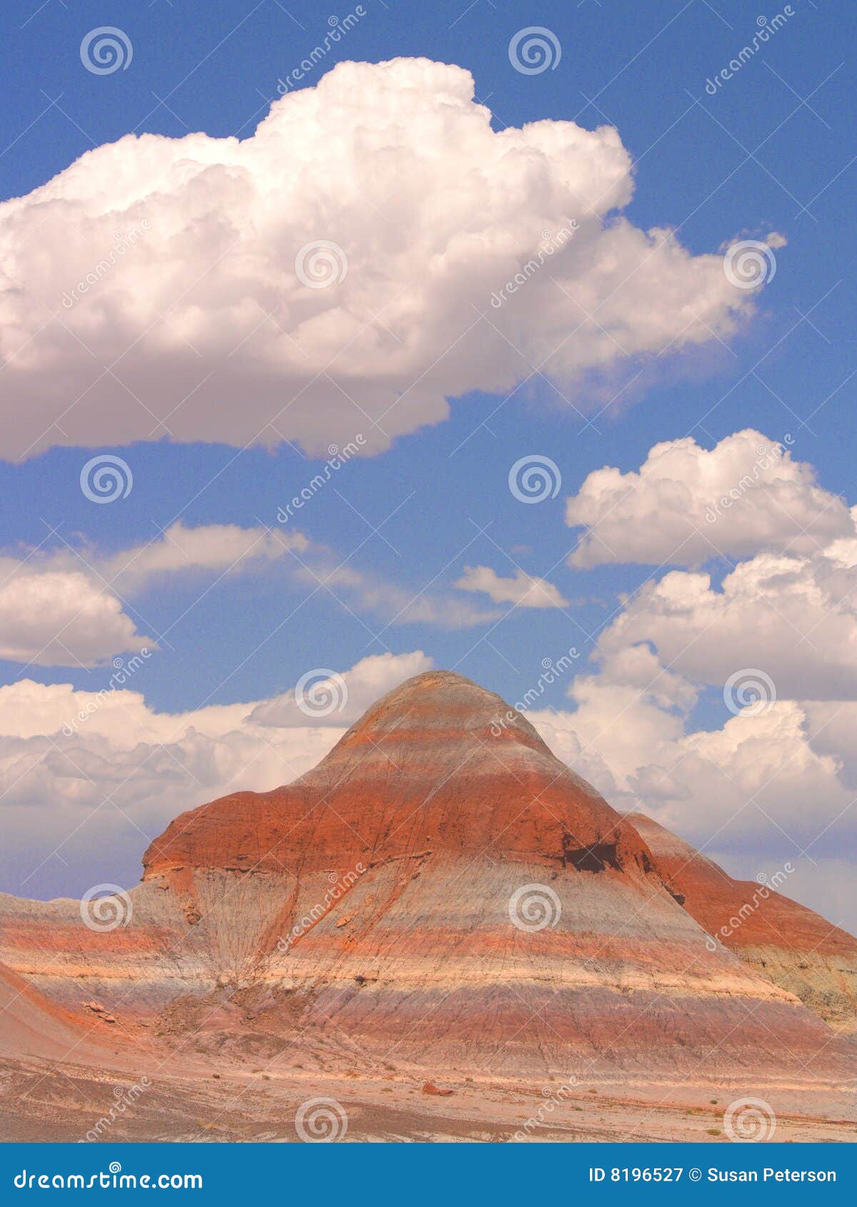 Painted Desert stock image. Image of mountain, clouds - 8196527