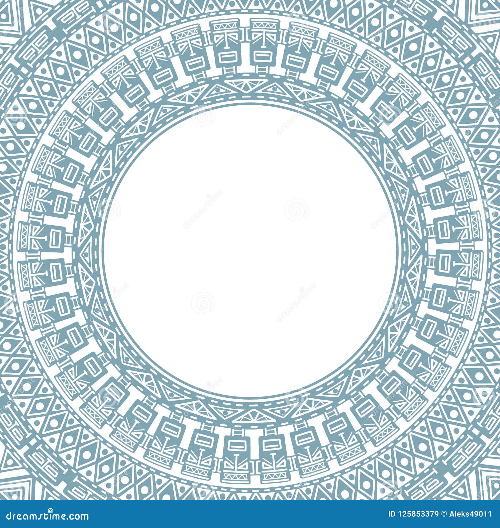 African Pattern in the Circle. Ancient Ethnic Pattern Stock Vector ...