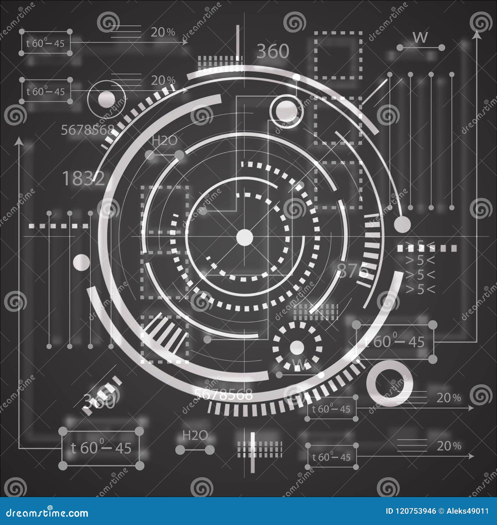 HUD Futuristic .Technologies Abstract Background.Cyber Future ...