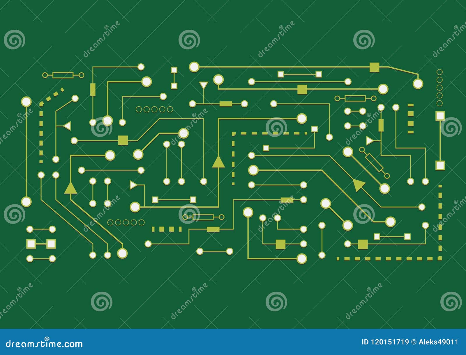 Microchip Background .Background Green with Electroschemes Stock Vector ...