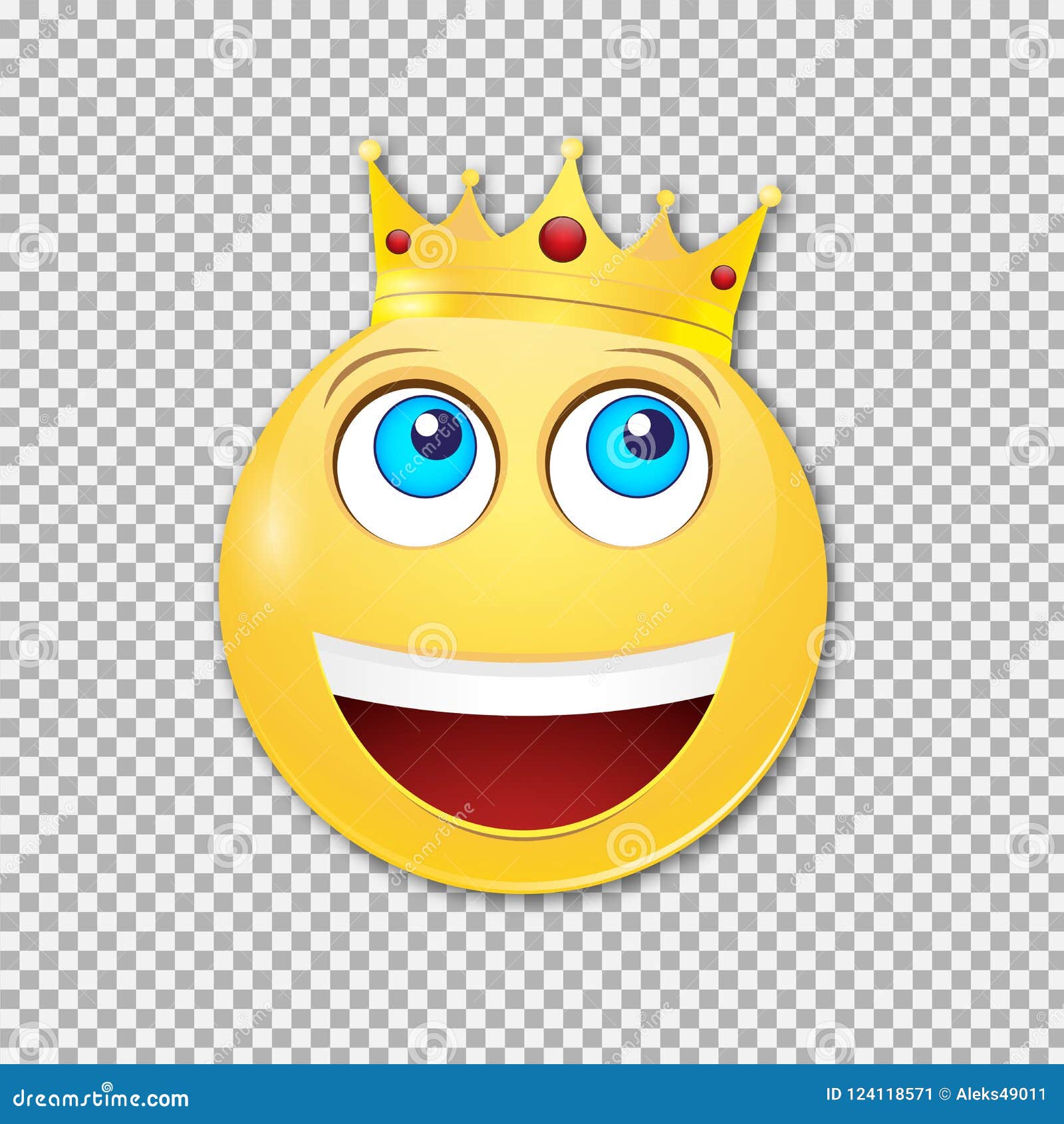 Smiling Smiley Face in the Crown.Emotion, Vector Stock Vector ...