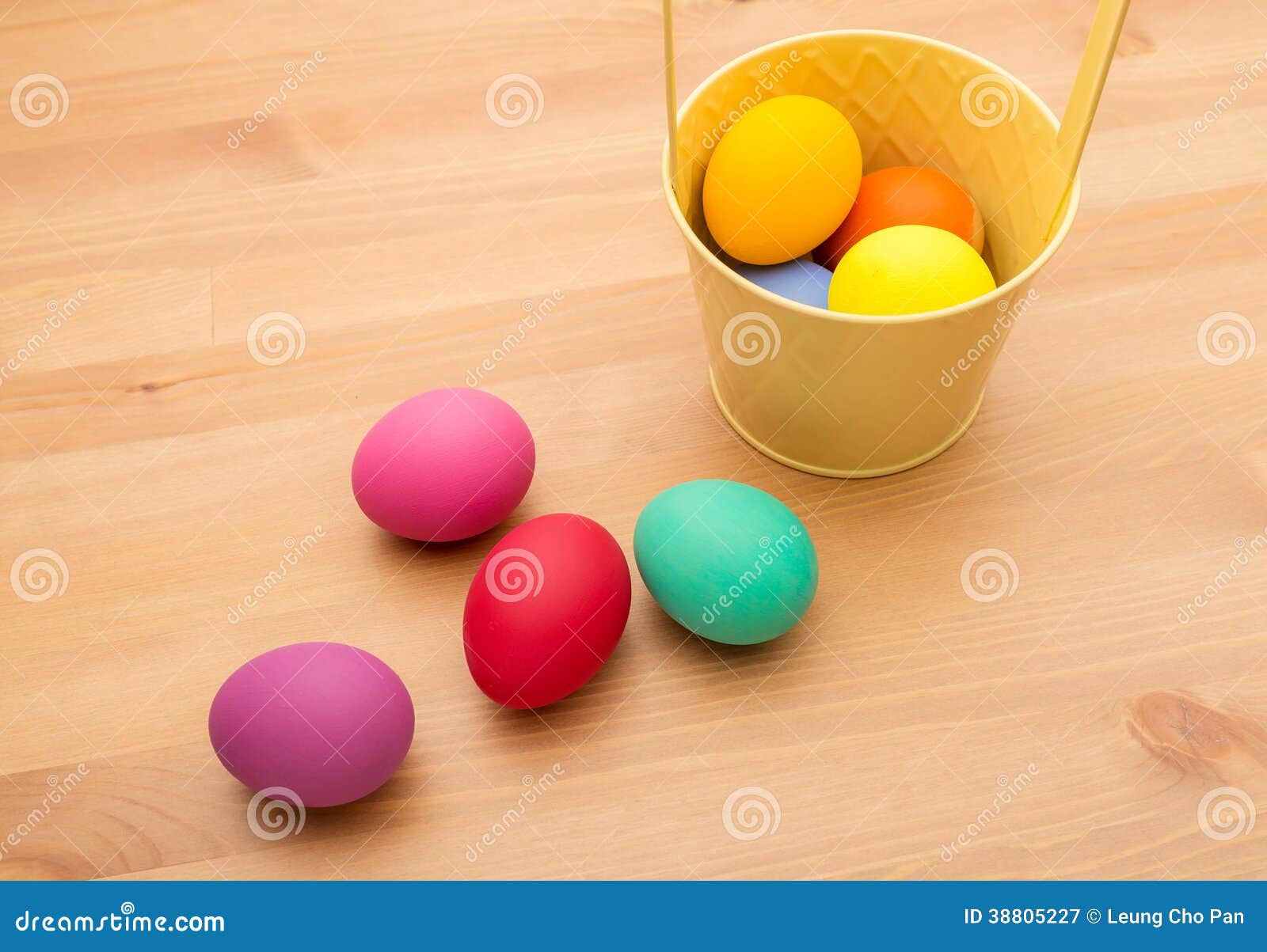 Painted Easter Egg in Bucket Stock Image - Image of holiday, pile: 38805227