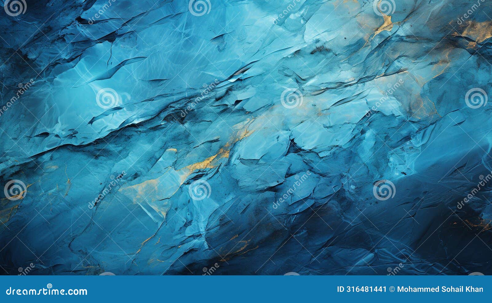 Painted Elegant Blue Colors with Marbled Stone or Rock Wall Texture ...
