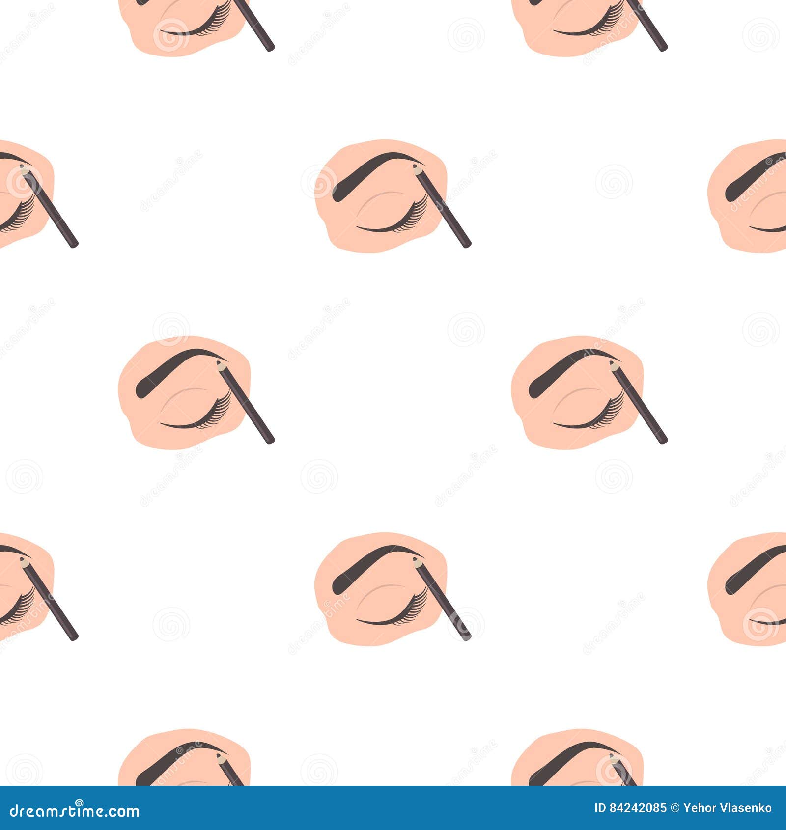 Painted Eyebrows Icon in Cartoon Style Isolated on White Background ...