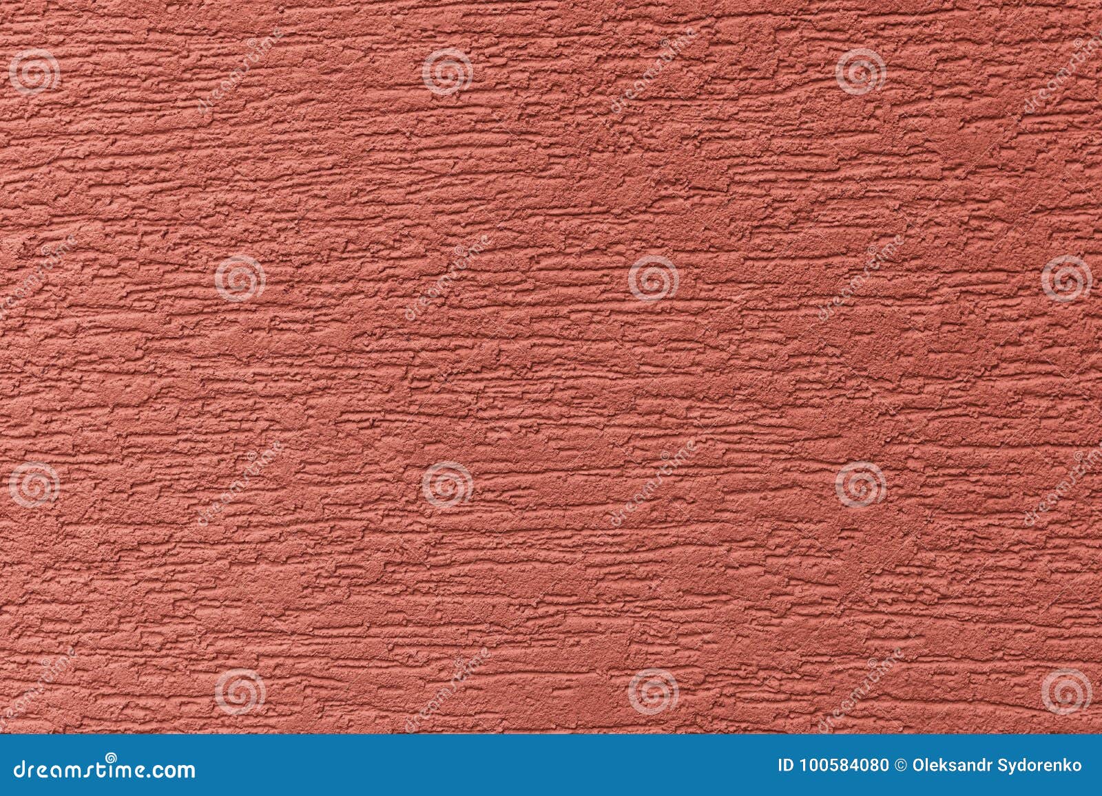 Painted Facade Wall. Building with Structural Red Color Paint Stock ...