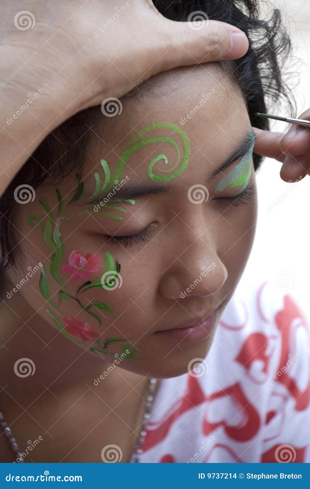Painted face girl stock photo. Image of lady, painting - 9737214