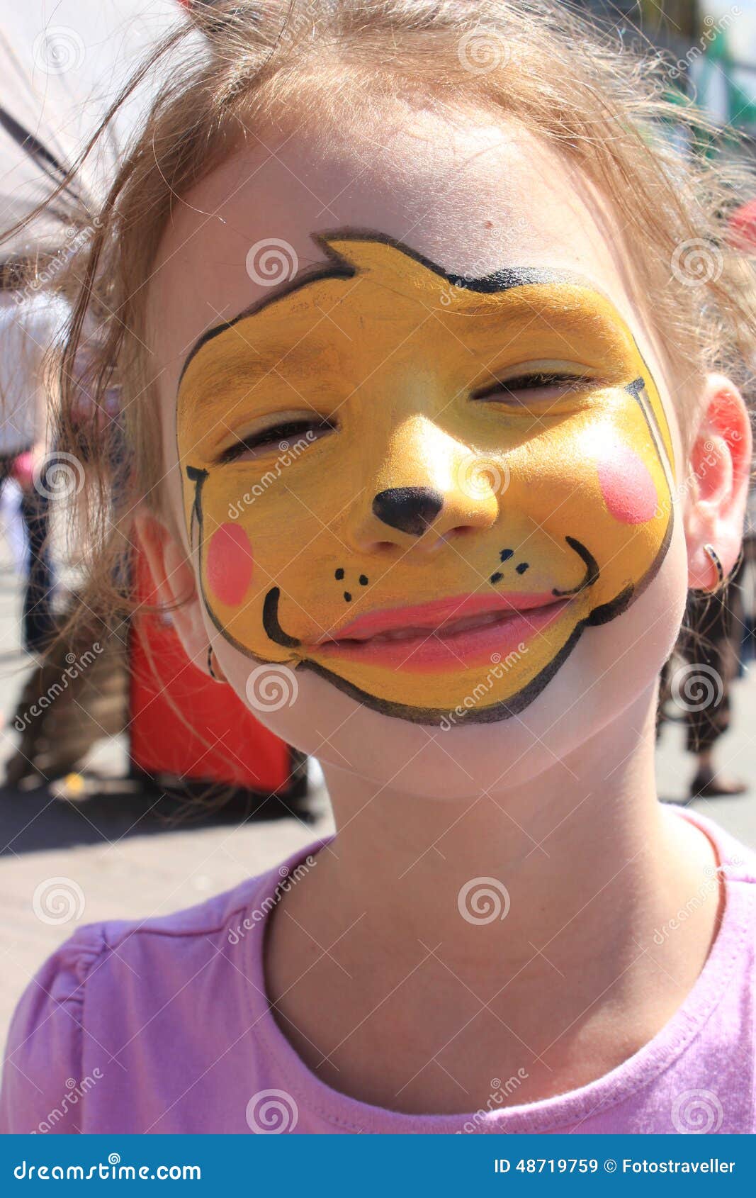 Painted with the face stock image. Image of artist, color - 48719759