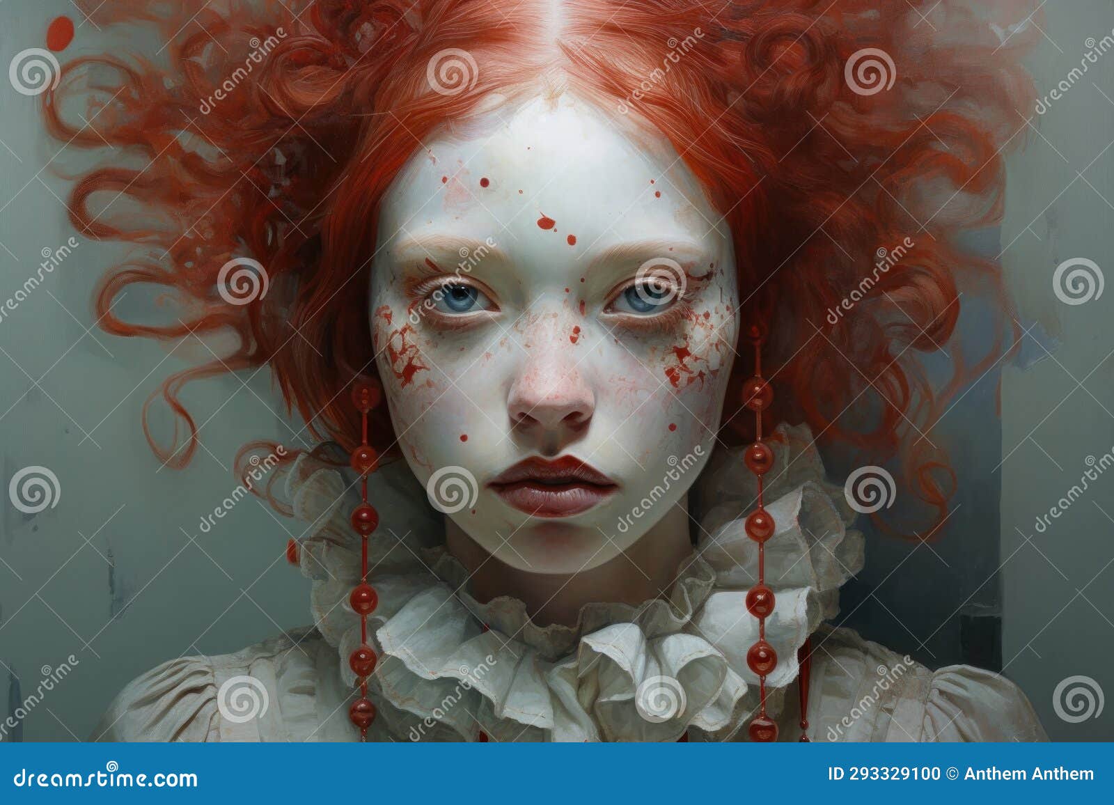 Painted Faces. Portraits with Character Stock Photo - Image of ...