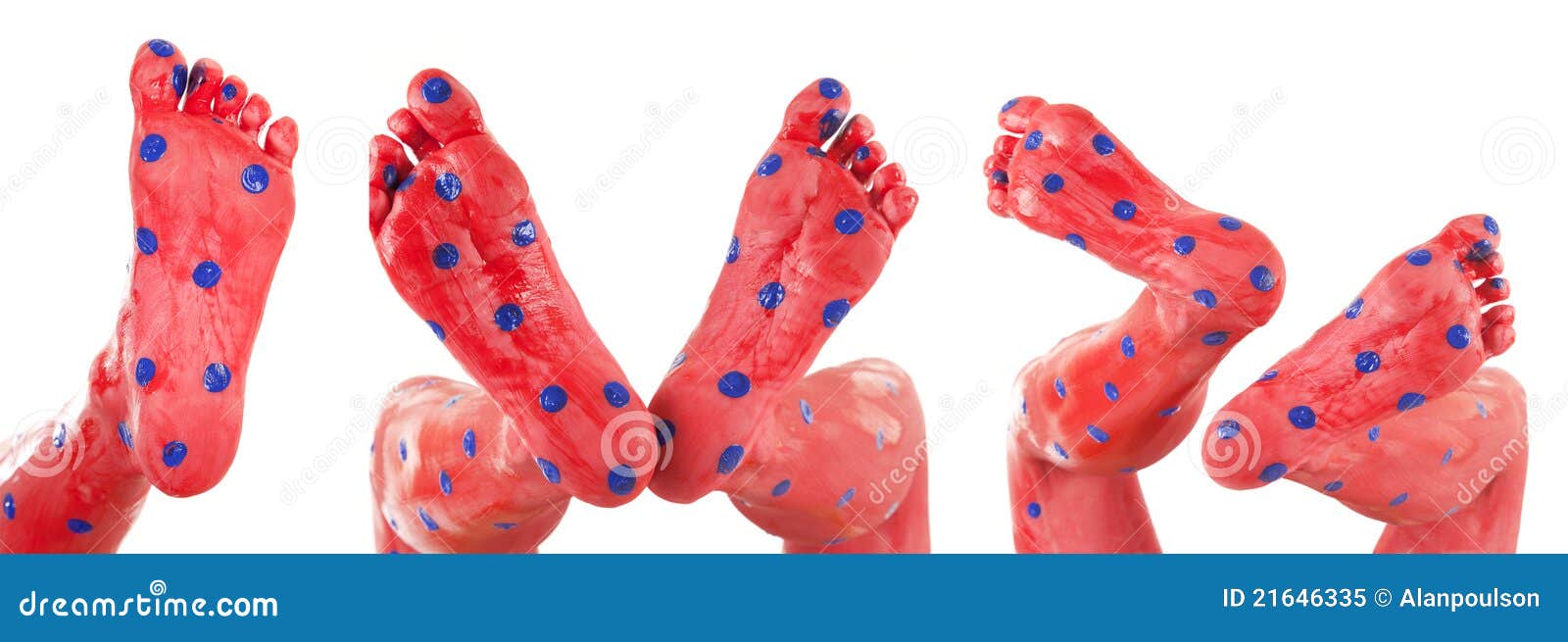 Painted feet bottom dots stock image. Image of elegance - 21646335