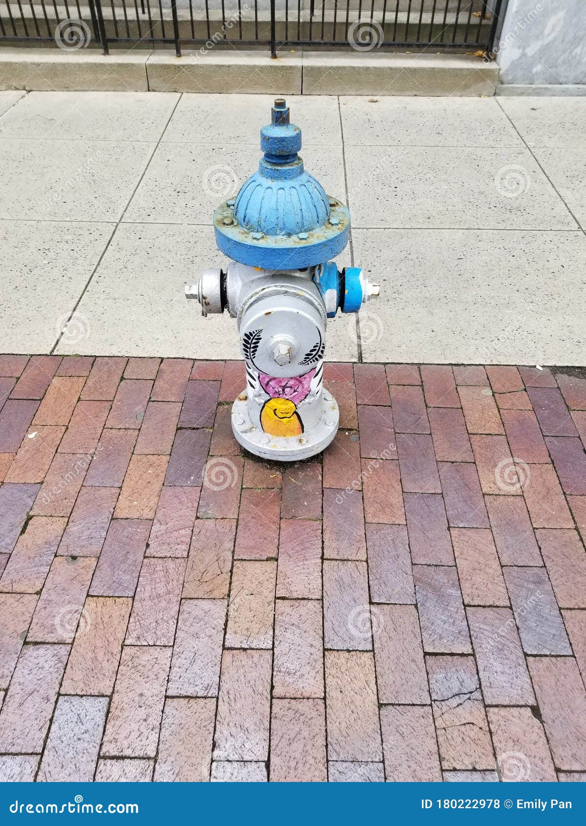 A Painted Fire Hydrant stock photo. Image of floor, wood - 180222978