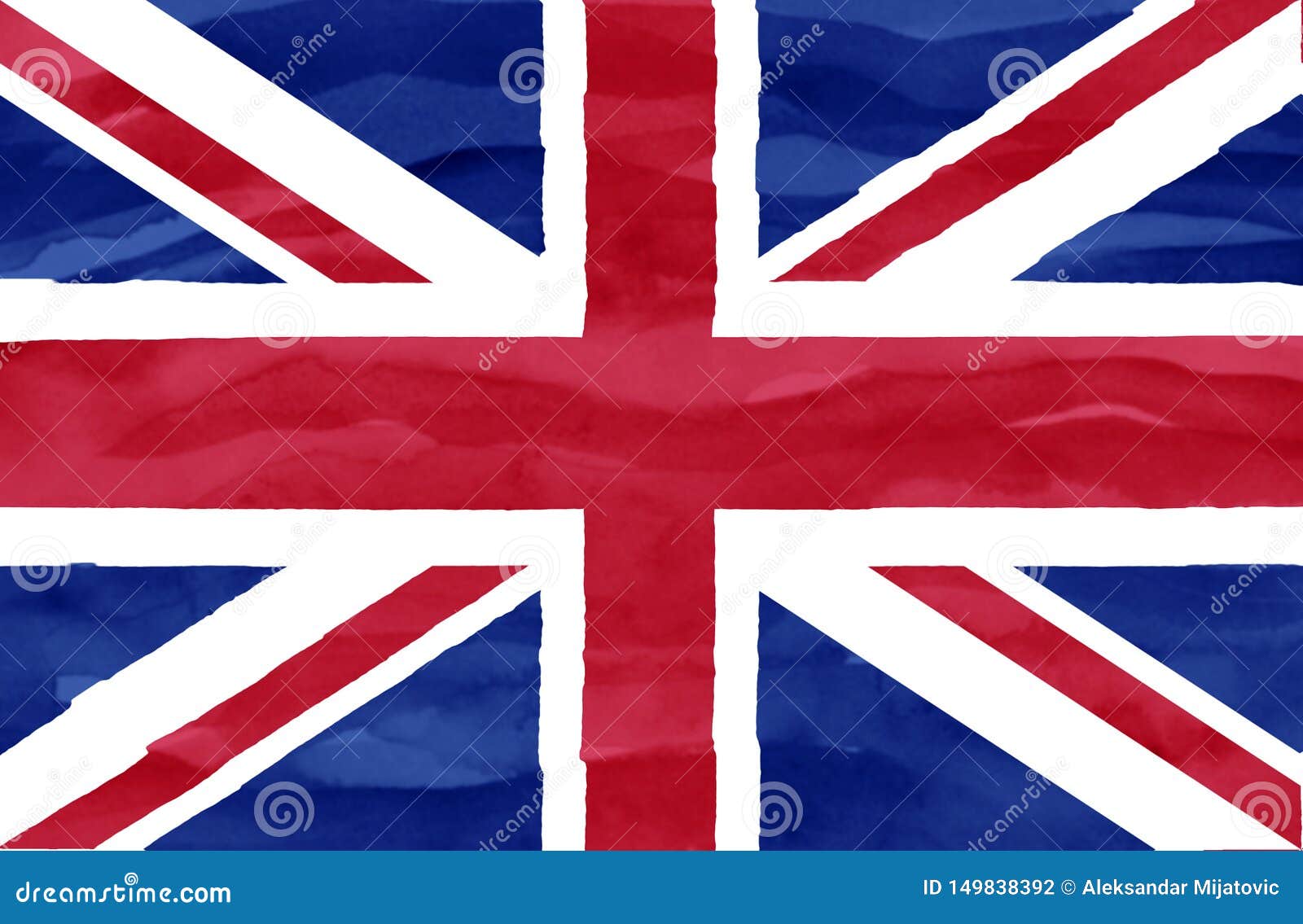 Painted Flag of United Kingdom Stock Photo - Image of paintings ...