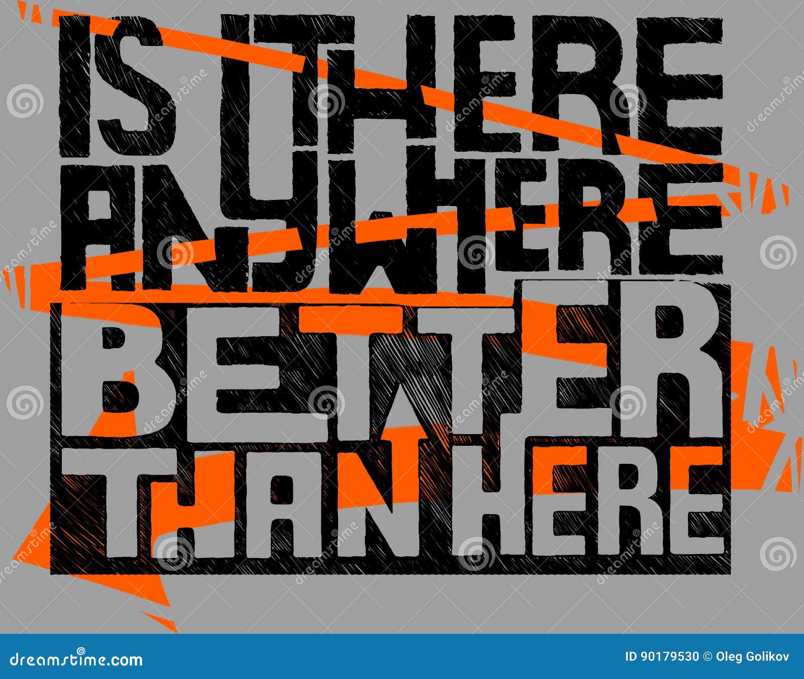 Painted Font Composition for Print. Illustration. Stock Illustration ...