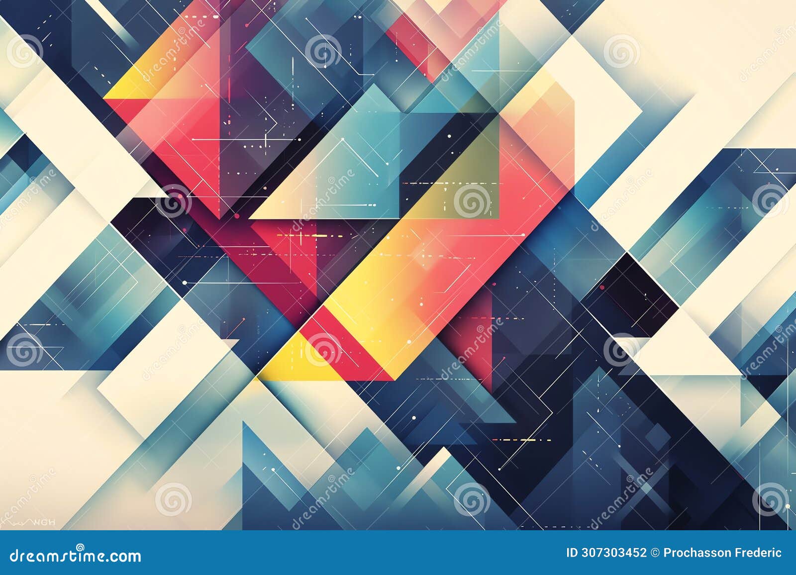 Painted Geometry, AI Generated Stock Illustration - Illustration of ...