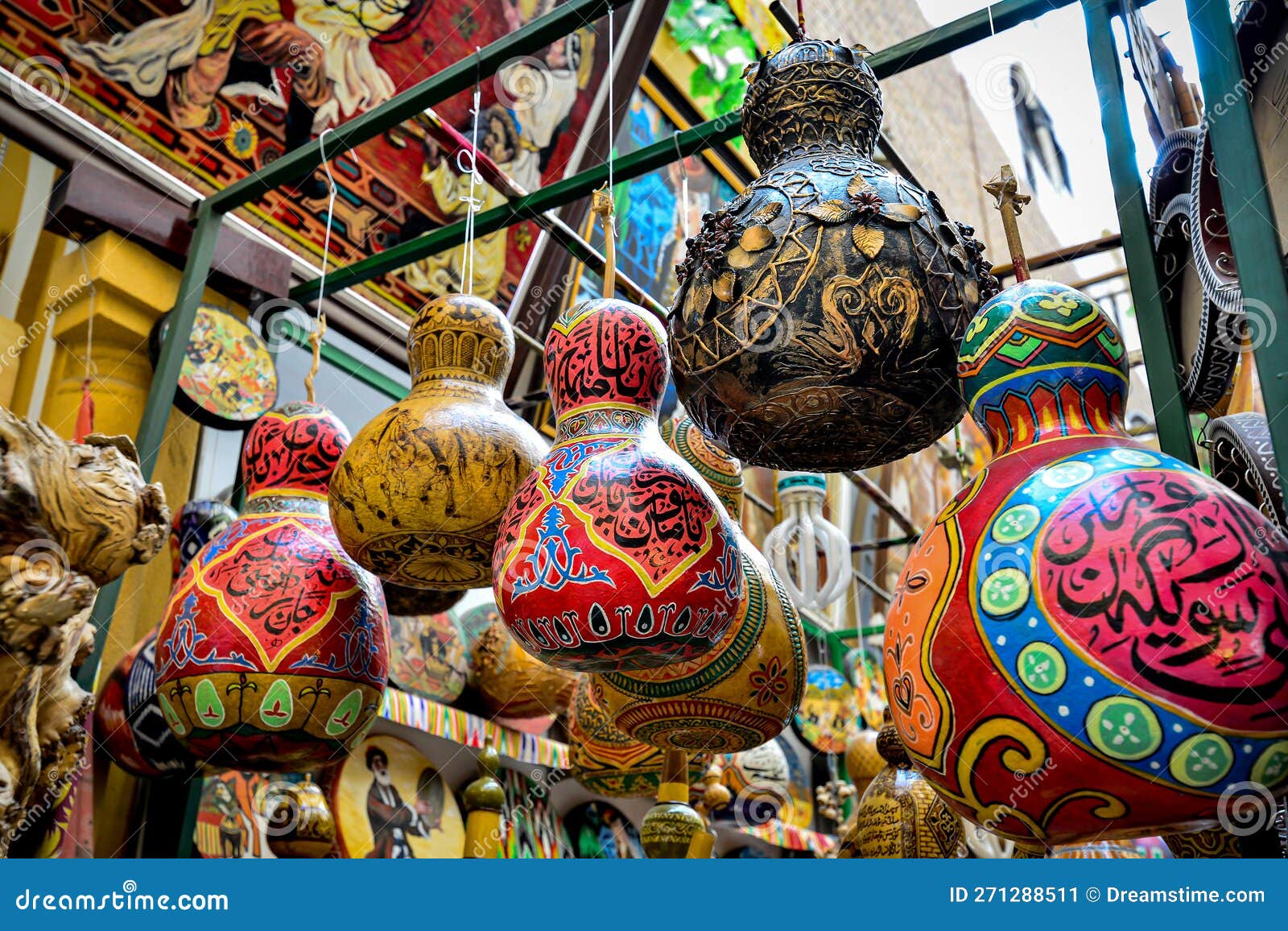 Painted Gourds at Grand Bazaar in Xinjiang, China Editorial Photo ...