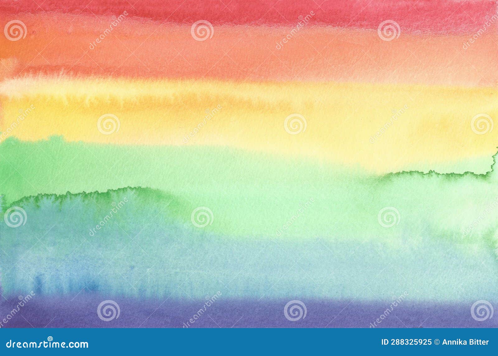 Painted Gradients in Rainbow Colors Stock Image - Image of watercolor ...