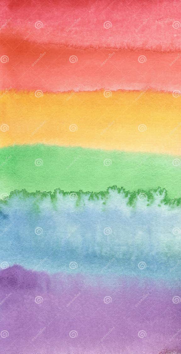 Painted Gradients in Rainbow Colors Stock Image - Image of handmade ...