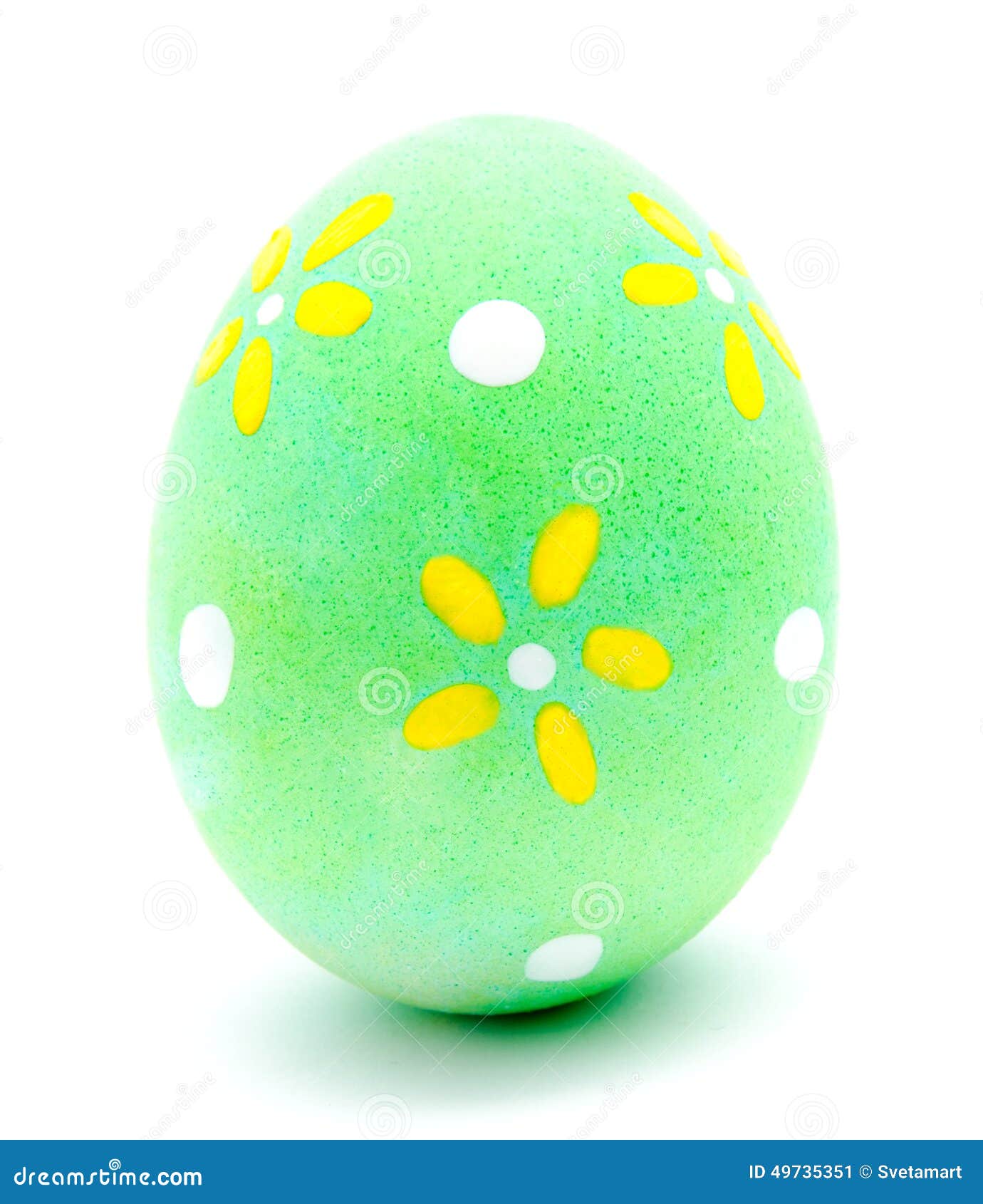 Painted Green Easter Egg Isolated Stock Image - Image of color, easter ...