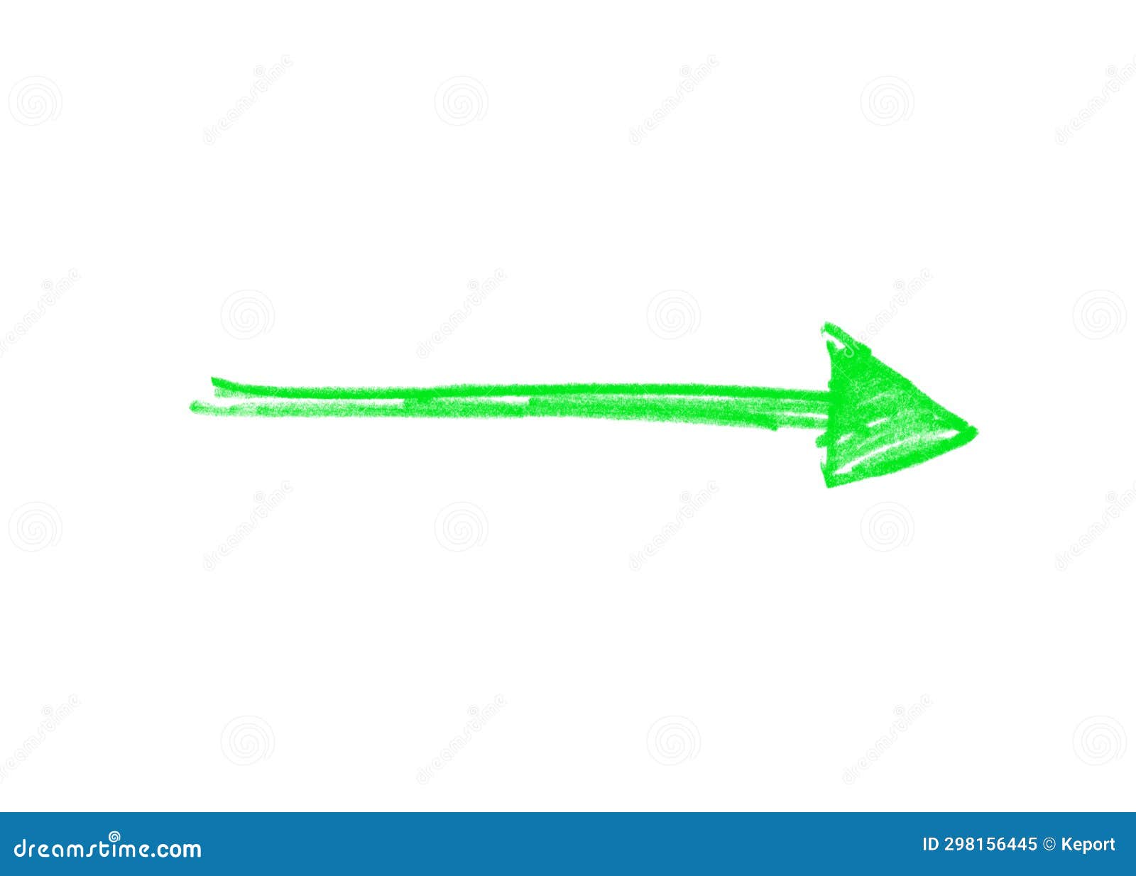 Painted Green Pencil Arrow - Sketch Drawing Stock Illustration ...