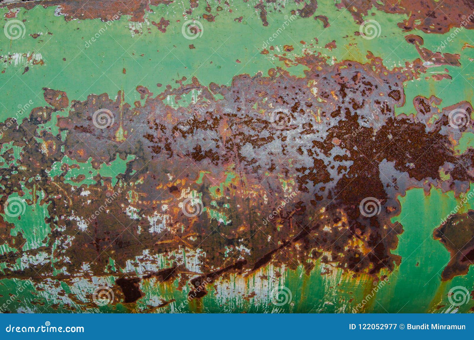 Painted Green Rusty Metal Abstract Pattern on Surface for Background ...