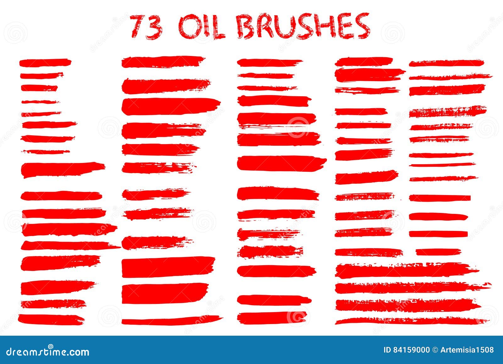 Painted Grunge Stripes Set. Stock Vector - Illustration of marks ...