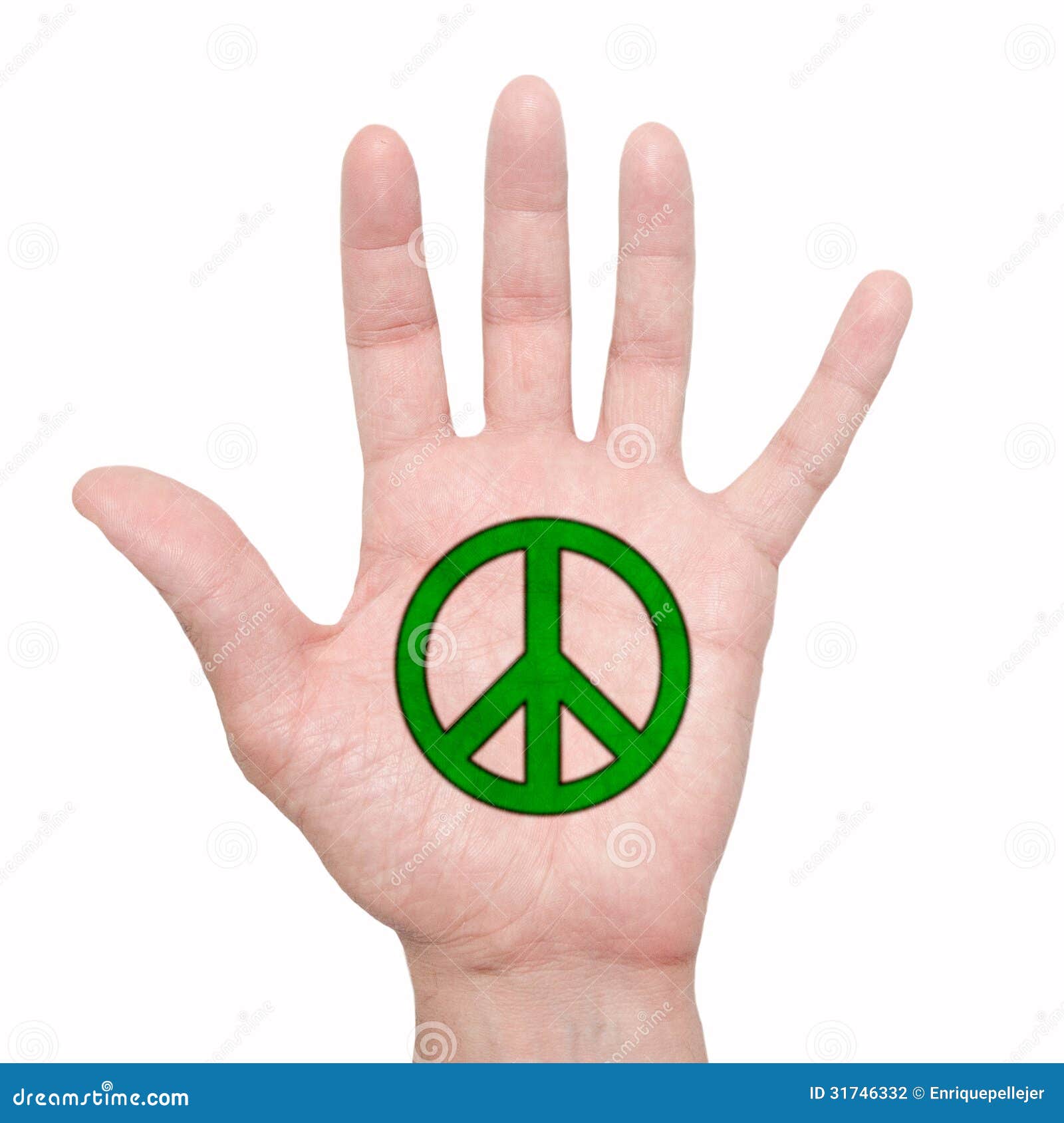 Painted hand stock photo. Image of peaceful, peace, hippy - 31746332