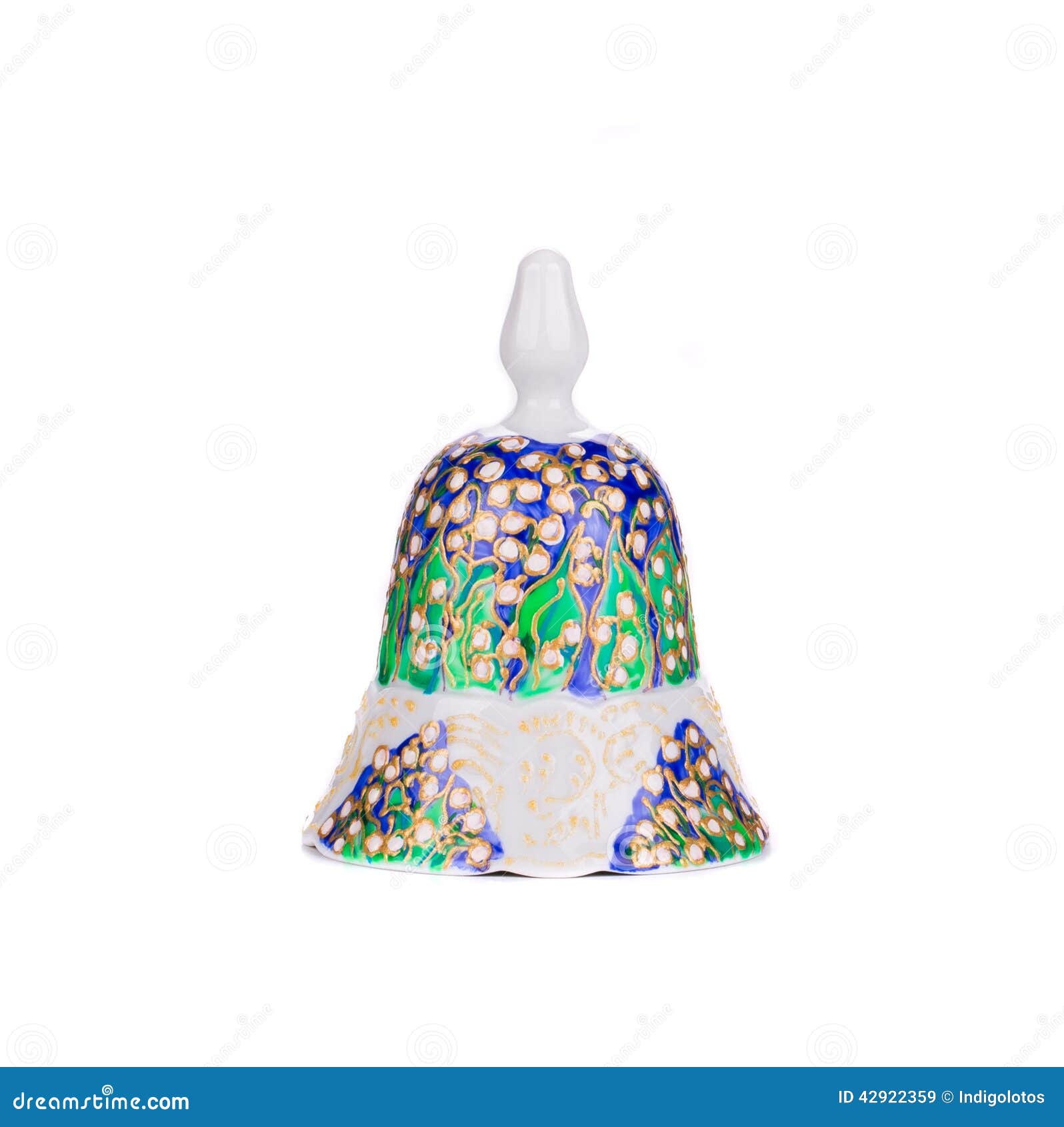 Painted Handmade Ceramic Bell. Stock Image - Image of antiquary, ring ...