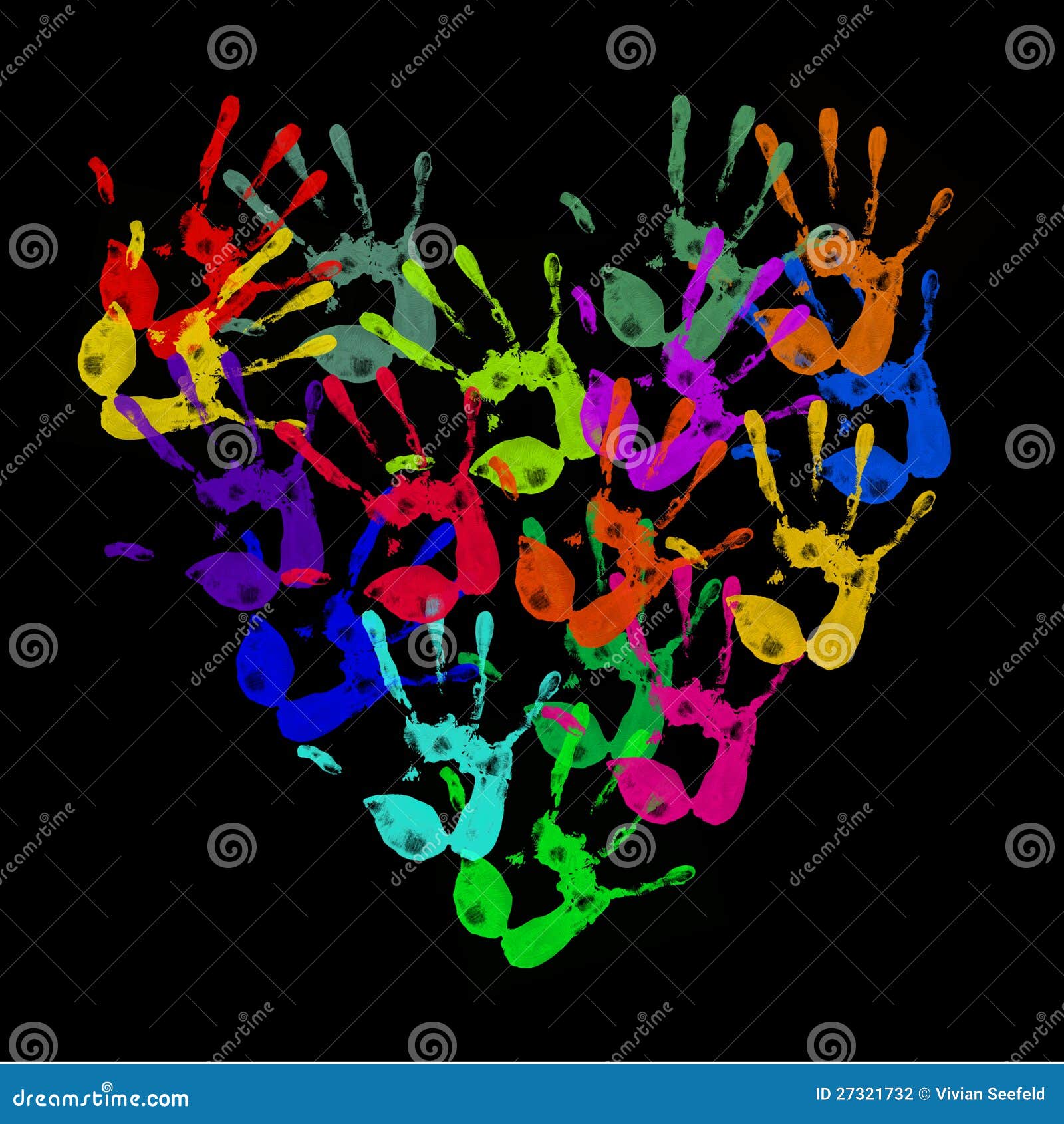 Painted handprints stock photo. Image of diversity, equality - 27321732
