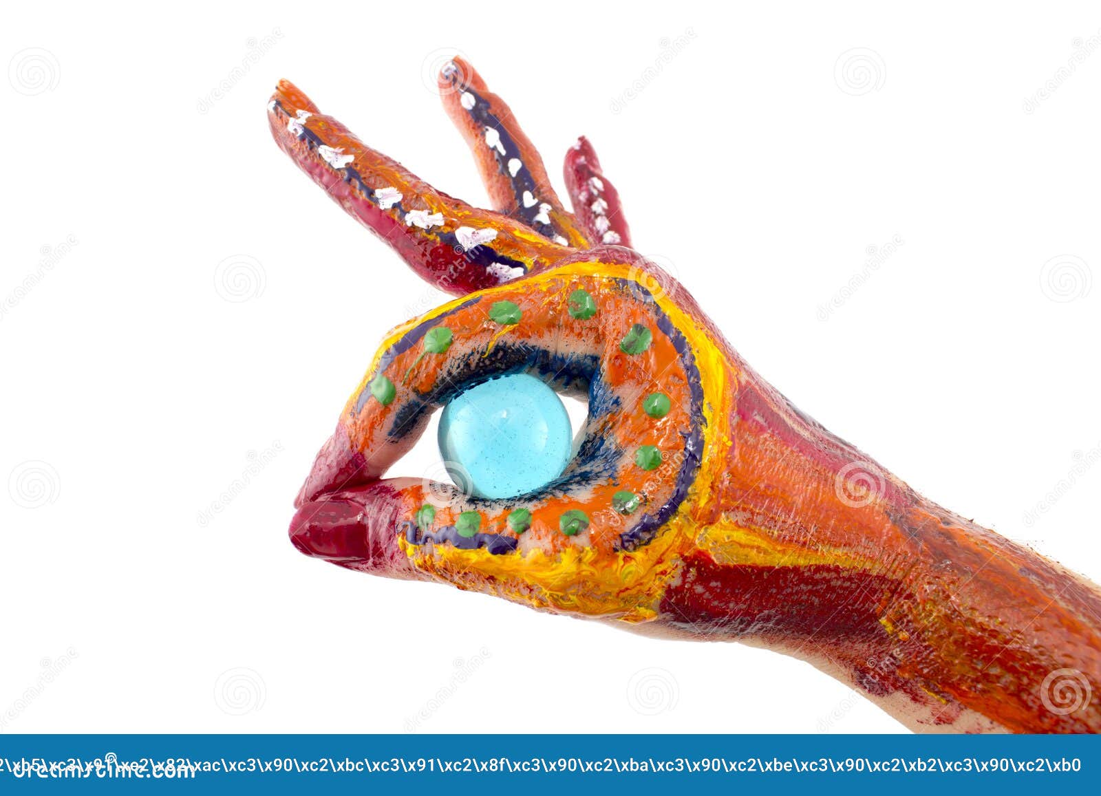 Painted Hands. Creative, Funny and Artistic Means Happy! Isolate Stock ...