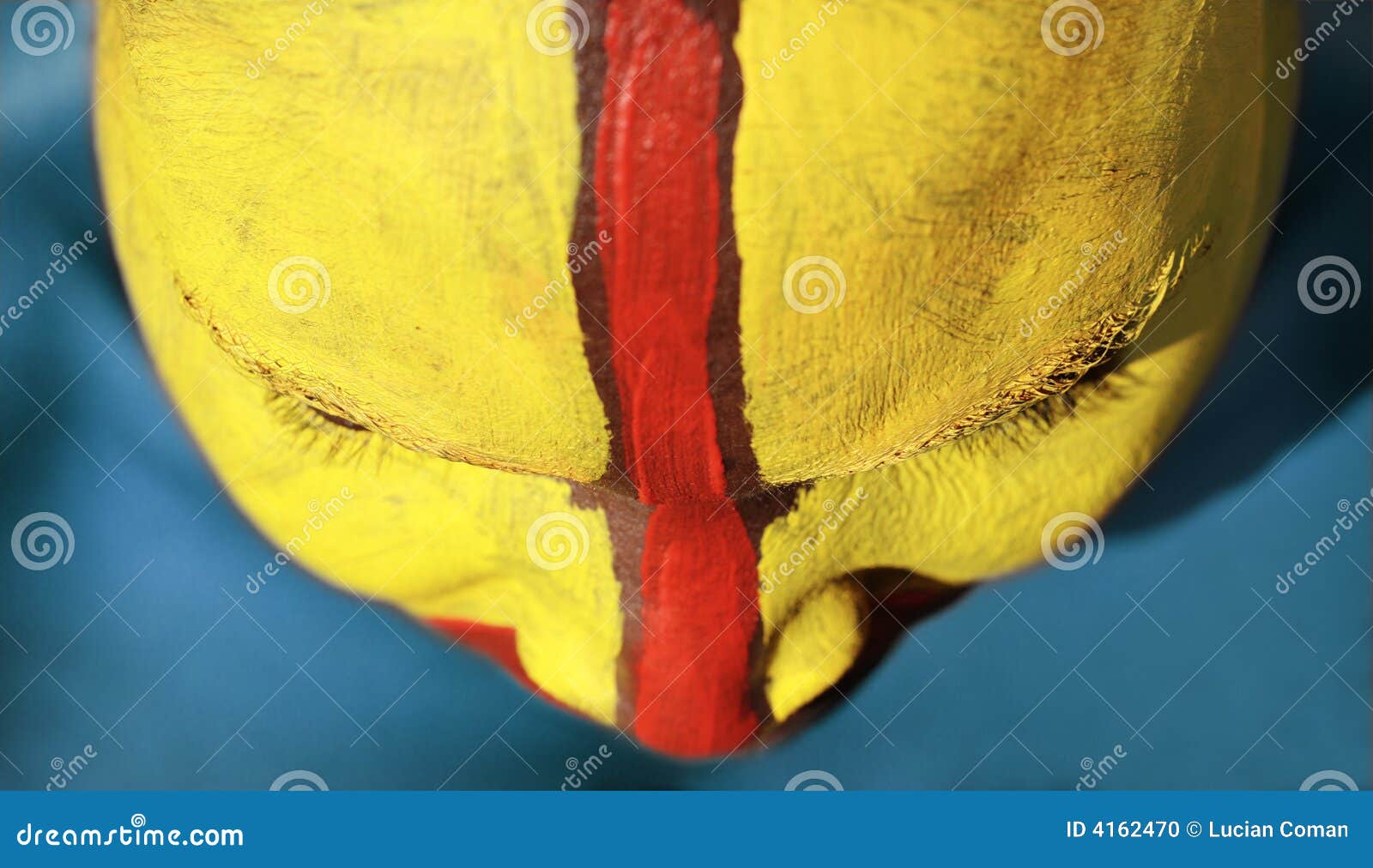 Painted Head of African Woman Stock Photo - Image of unique ...