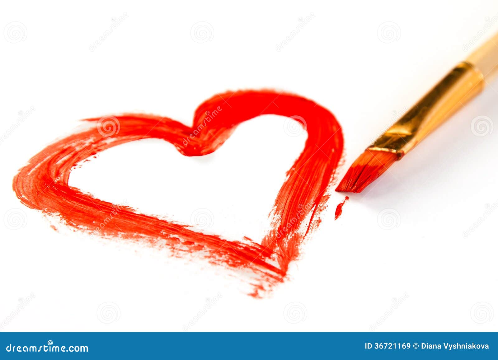 Painted heart stock image. Image of sign, design, draw - 36721169