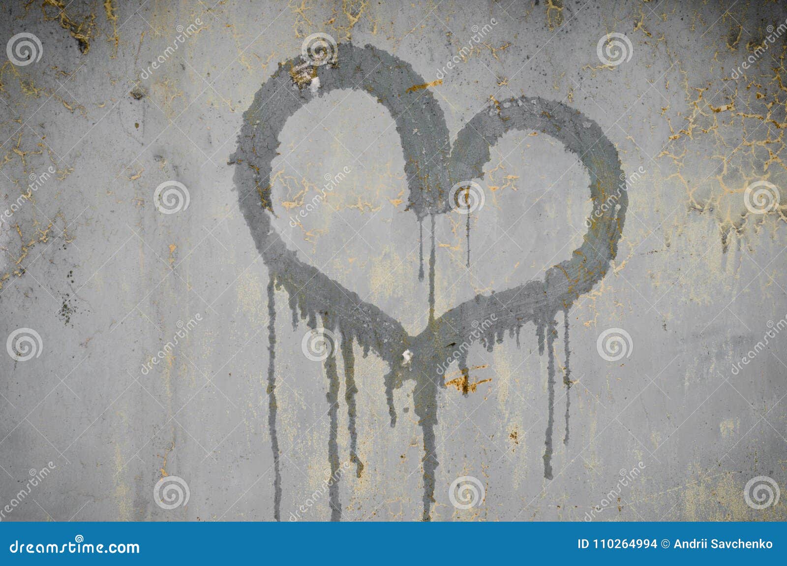 Painted Heart on a Rusty Iron Background Stock Photo - Image of cracked ...