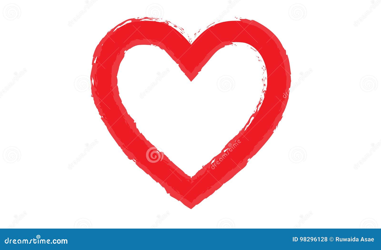 Painted heart shapes stock vector. Illustration of grunge - 98296128
