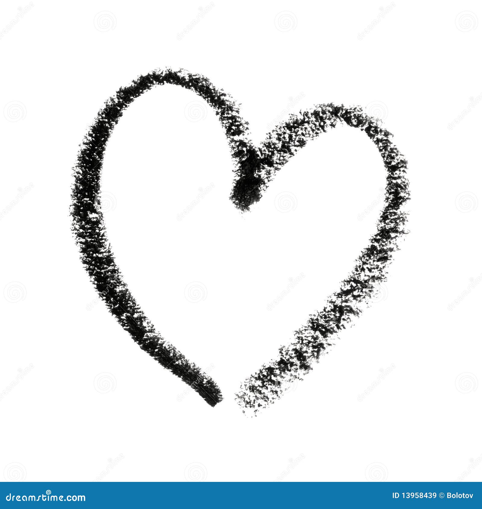 Painted Heart Symbol Outline. Stock Illustration - Illustration of ...