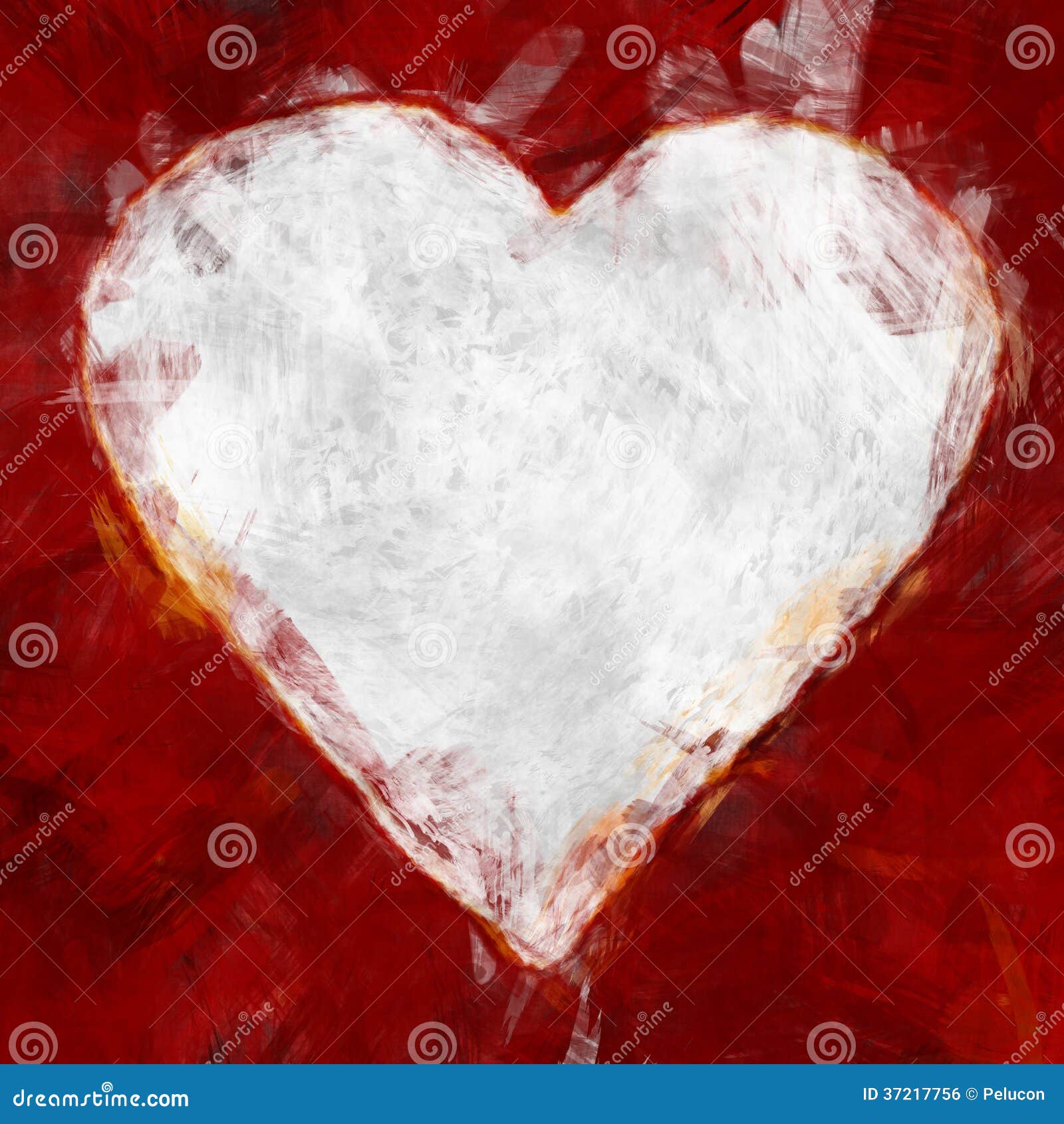 Painted Heart stock illustration. Illustration of digital - 37217756