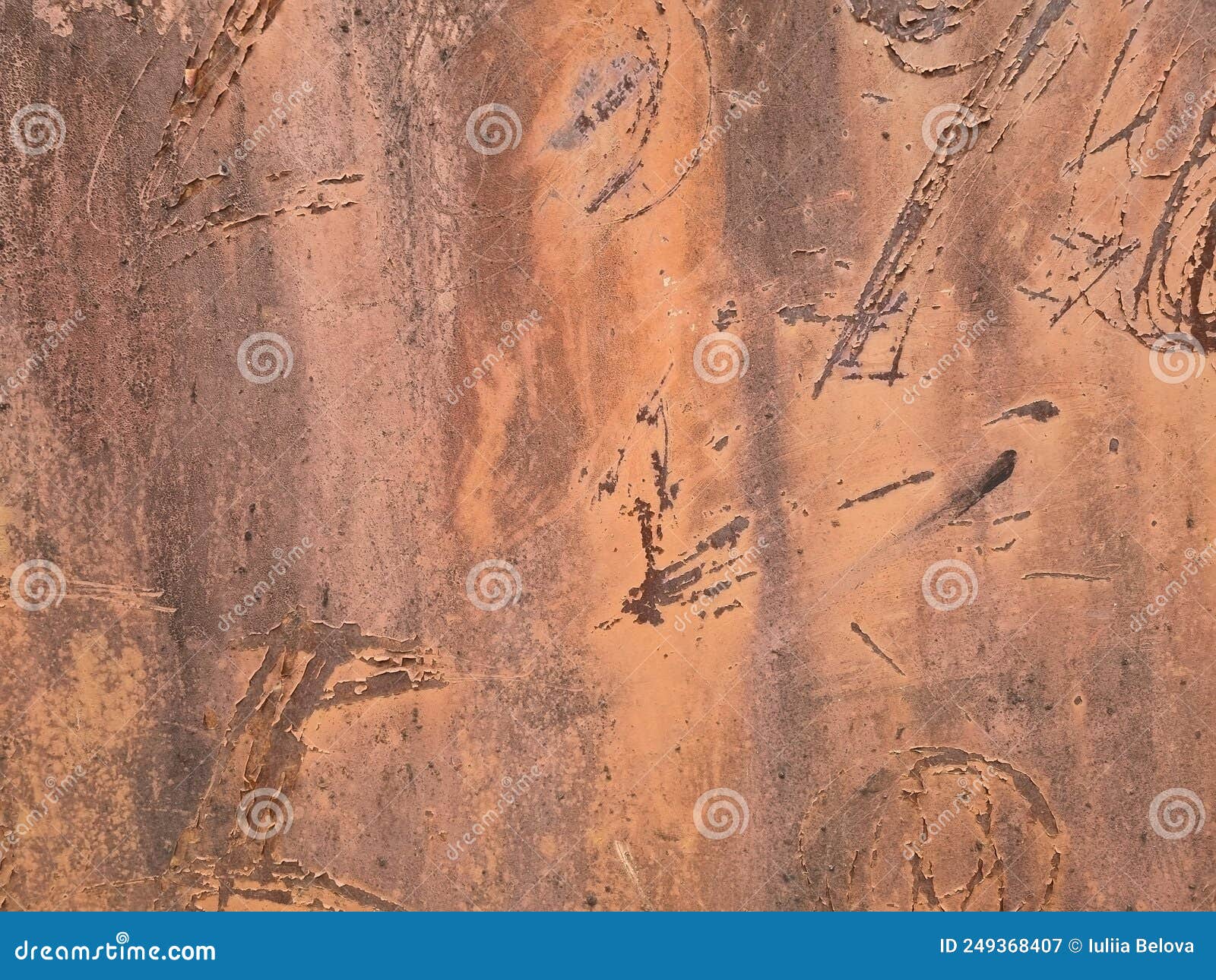Painted Iron Surface, Rust Iron Wall. Background Pattern Stock Image ...