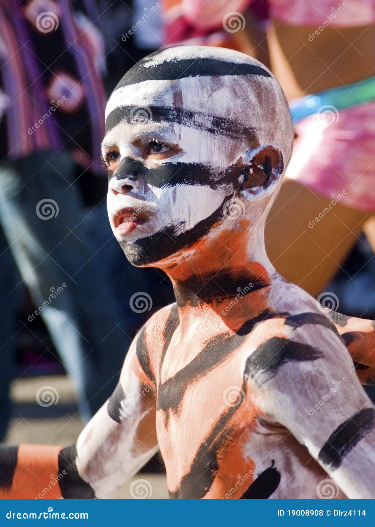 Painted Kid at the Carnival Editorial Stock Photo - Image of ...