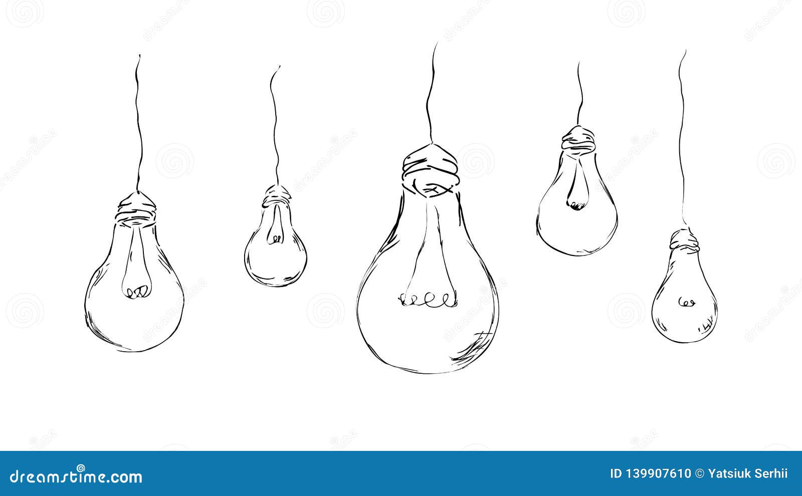 Painted light bulbs. stock vector. Illustration of interior - 139907610