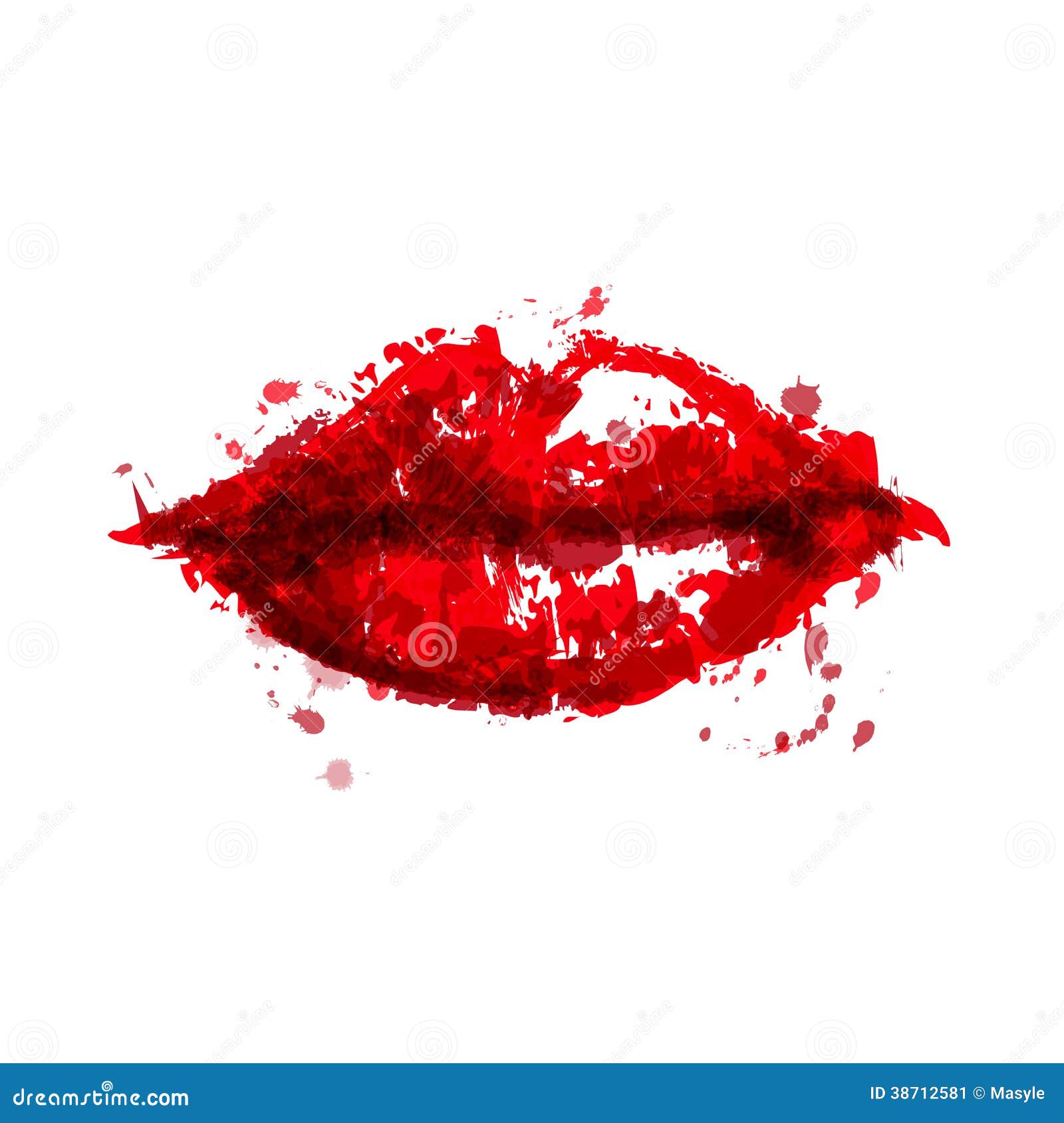 Painted Lips stock illustration. Illustration of girl - 38712581