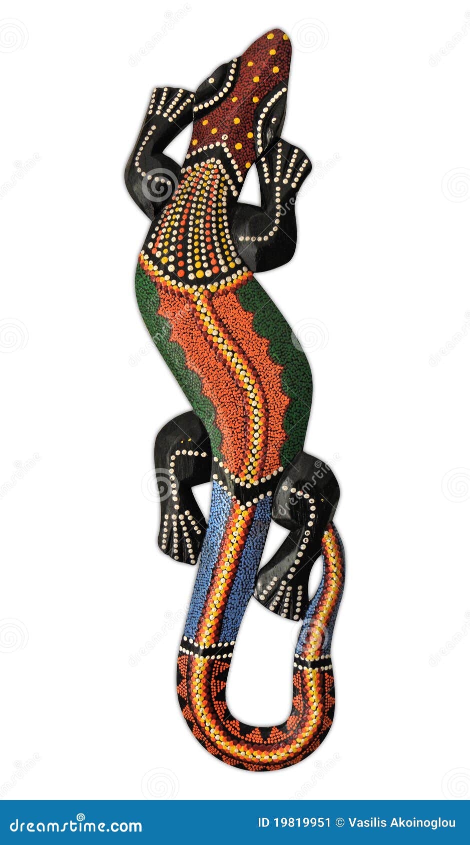 Painted lizard stock image. Image of design, lizard, traditional - 19819951