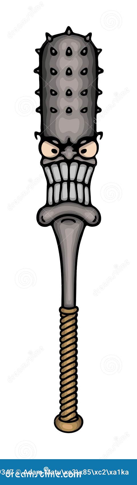 Painted mace stock vector. Illustration of club, head - 62839347