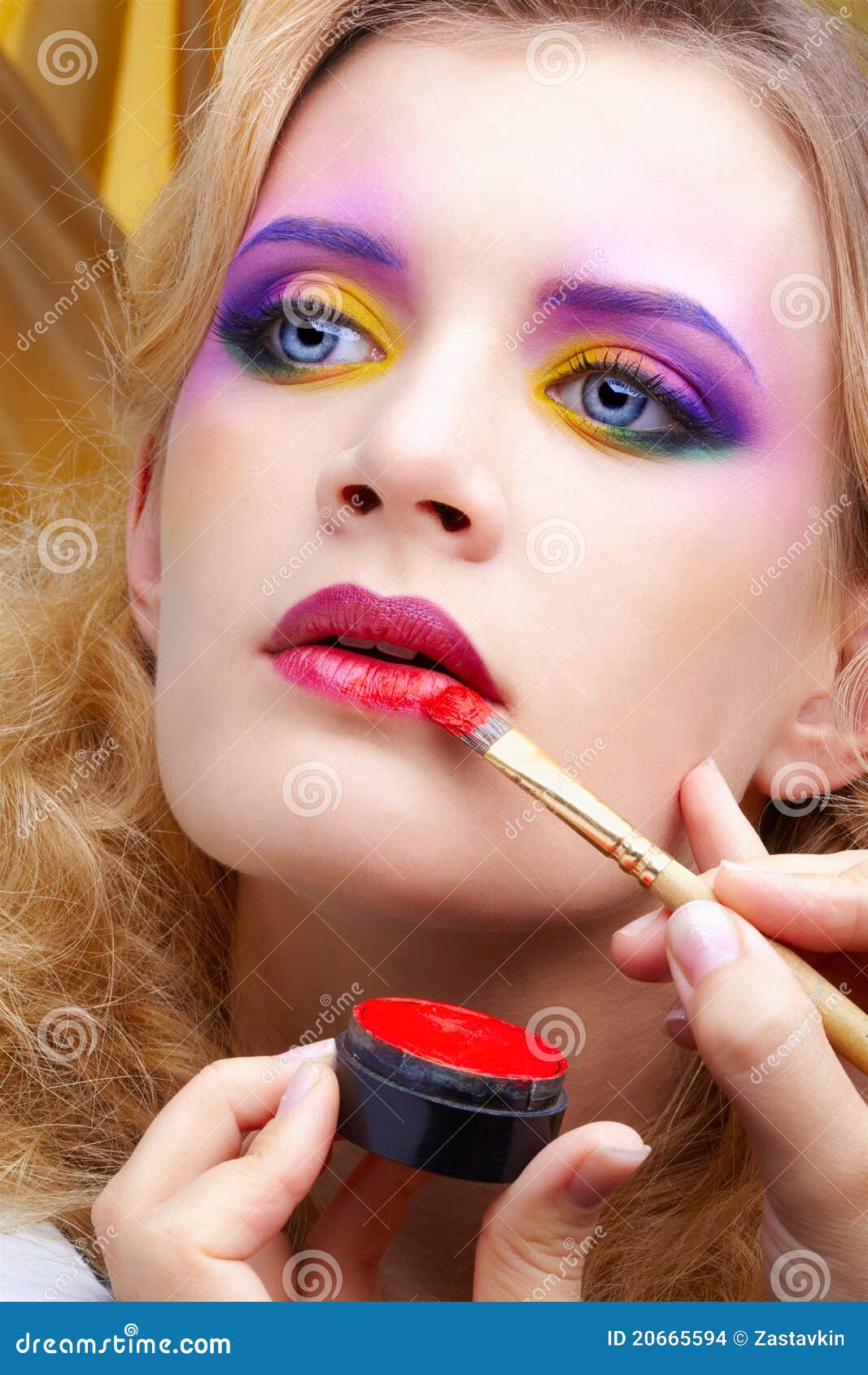 Painted make up stock photo. Image of portrait, gorgeous - 20665594