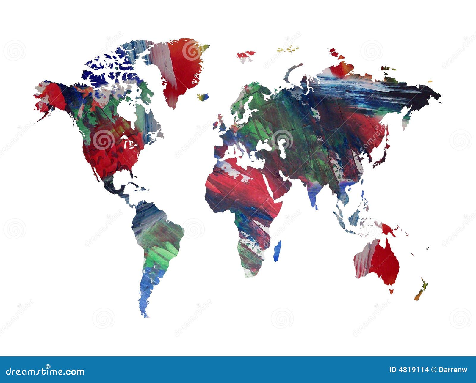 Painted map stock illustration. Illustration of earth - 4819114