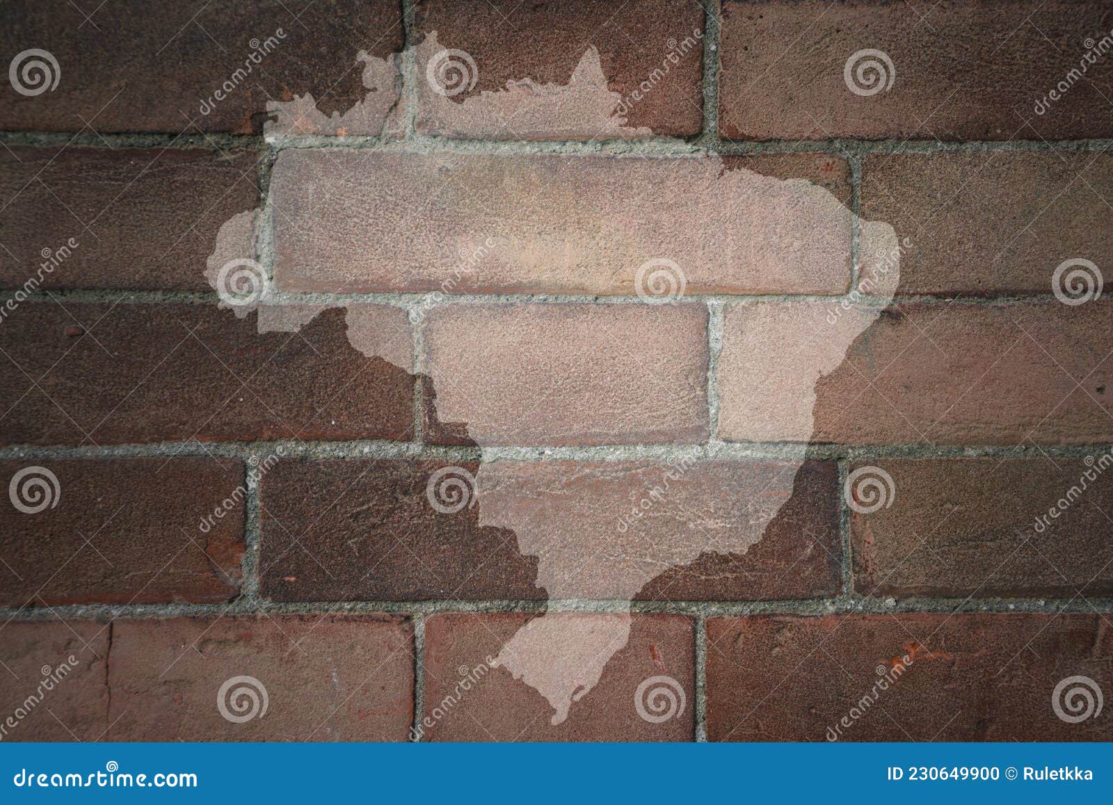 Map of Brazil on a Old Brick Wall Stock Photo - Image of drawing ...