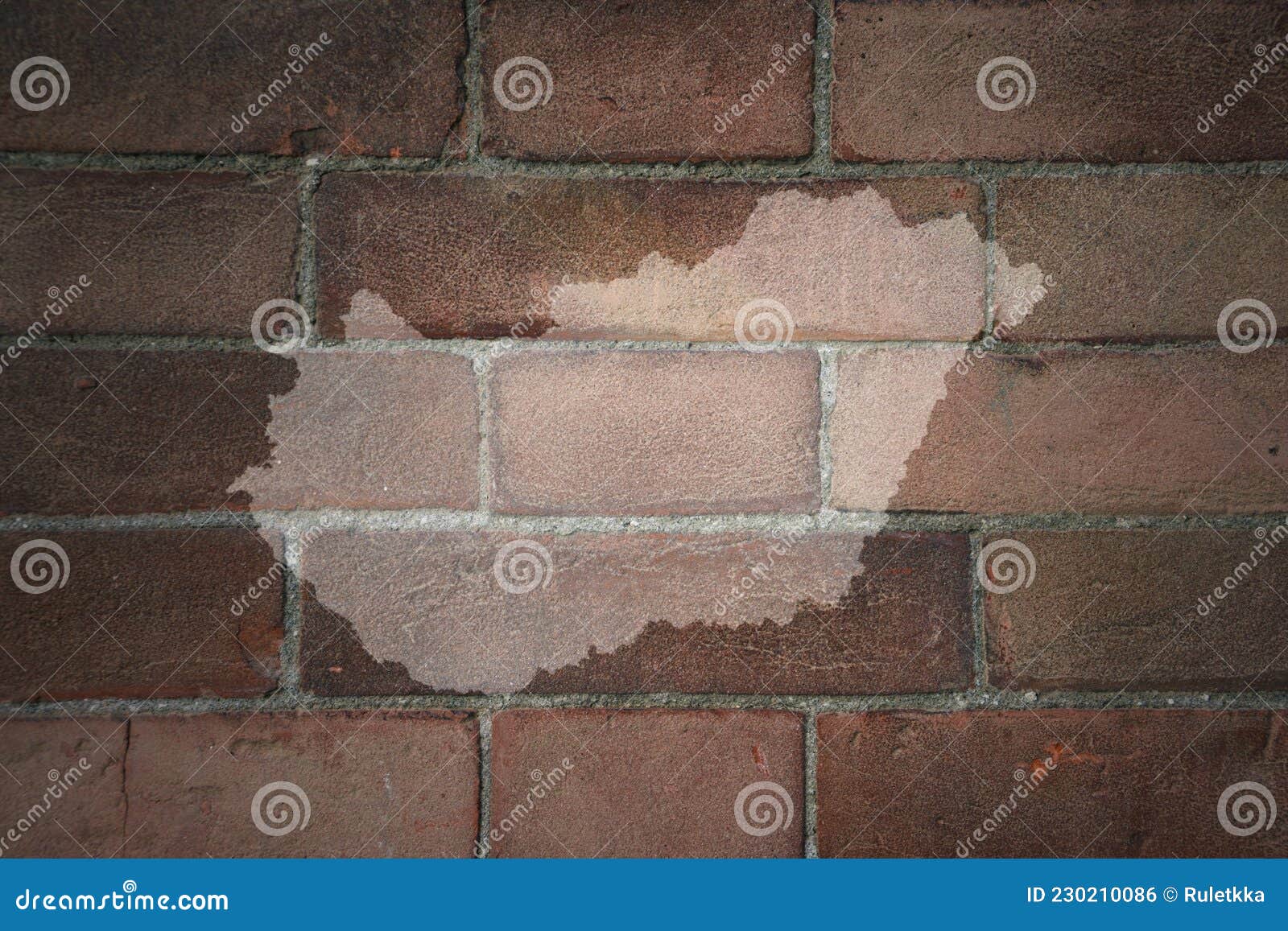 Map of Hungary on a Old Brick Wall Stock Illustration - Illustration of ...