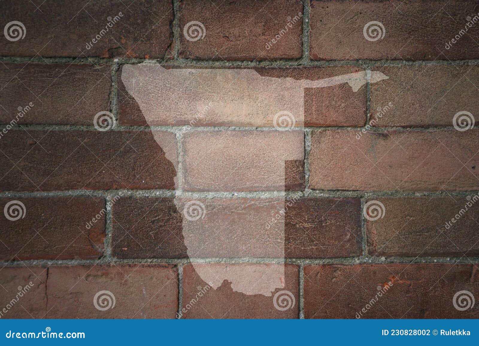 Map of Namibia on a Old Brick Wall Stock Photo - Image of namibia ...