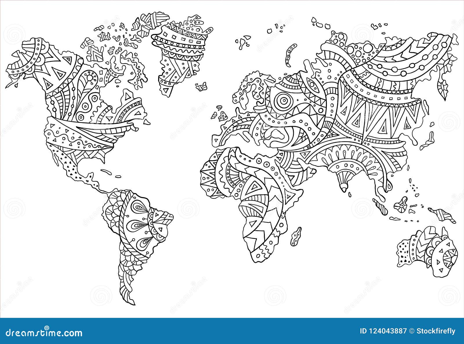 A Painted Map of the World. Vector Illustration. Stock Vector ...